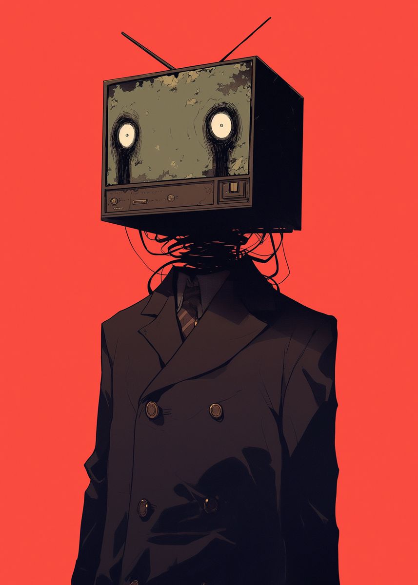 'Abnormal Tv Head' Poster, picture, metal print, paint by Tomorrow Artz ...