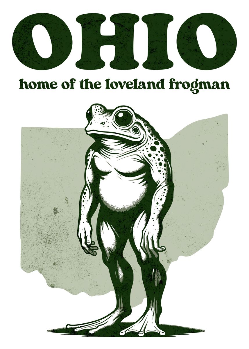'Loveland Frogman Ohio' Poster, picture, metal print, paint by Eline ...