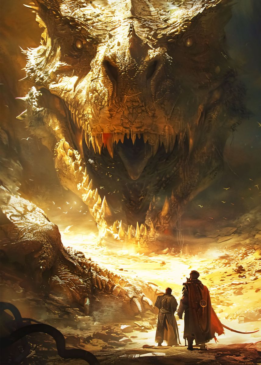 'Dragon Watching' Poster, picture, metal print, paint by Undermountain ...