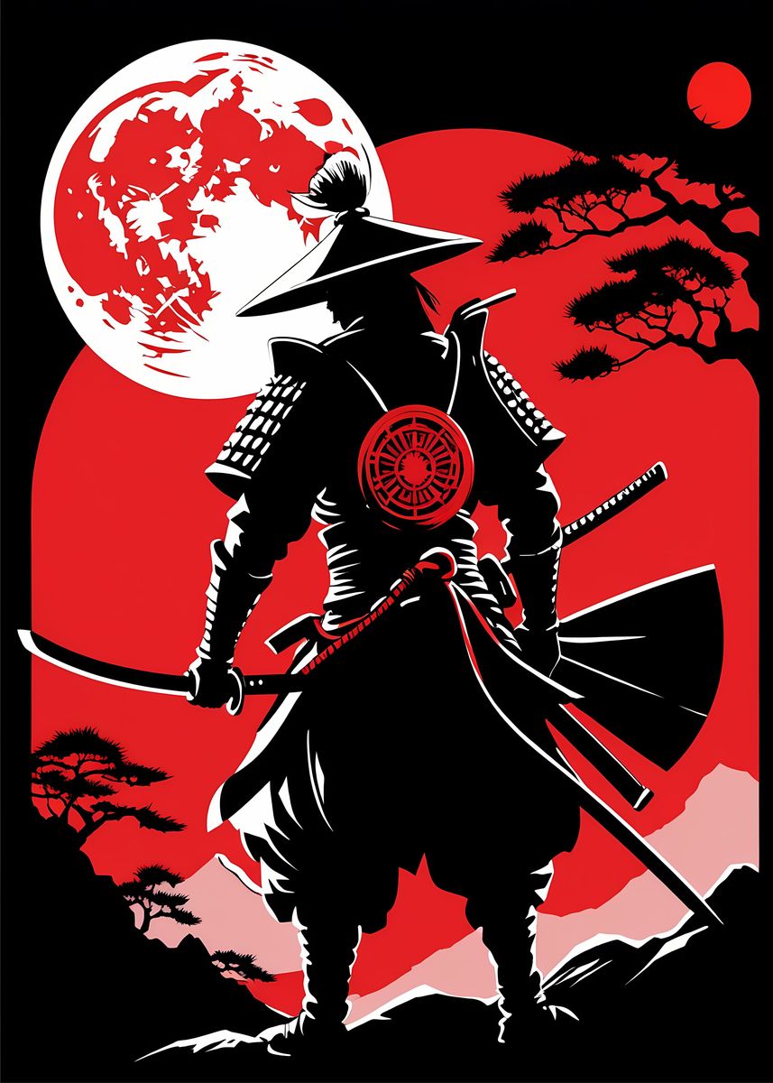 'Japanese Samurai' Poster, picture, metal print, paint by Gon Poster ...