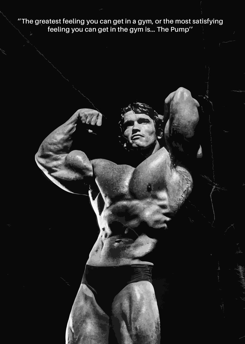'Arnold work hard' Poster, picture, metal print, paint by Nova Official ...