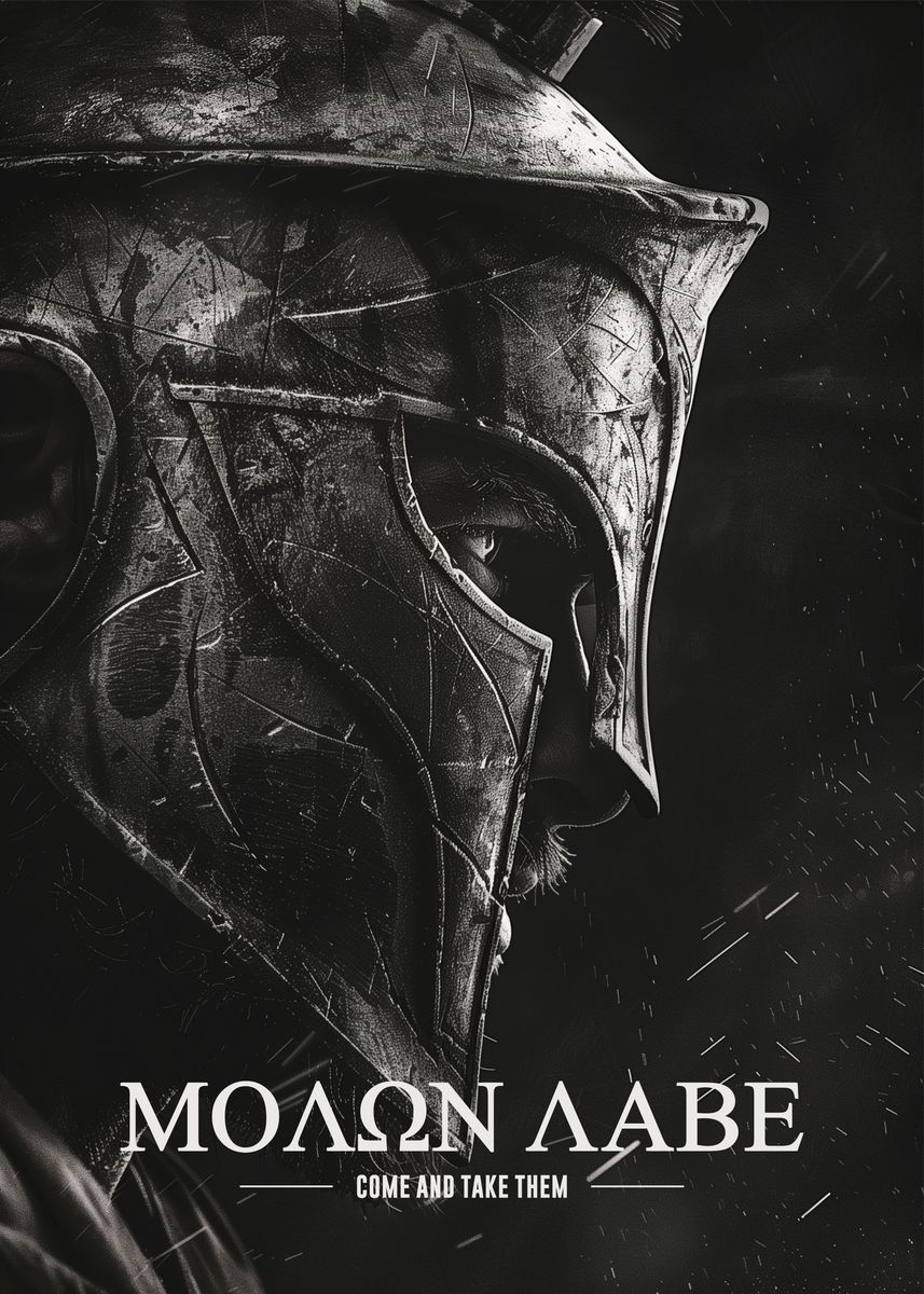 'Leonidas Spartan Quotes' Poster, picture, metal print, paint by ...