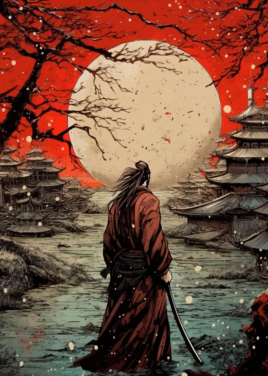 'Japanese Samurai' Poster, picture, metal print, paint by albran karan ...