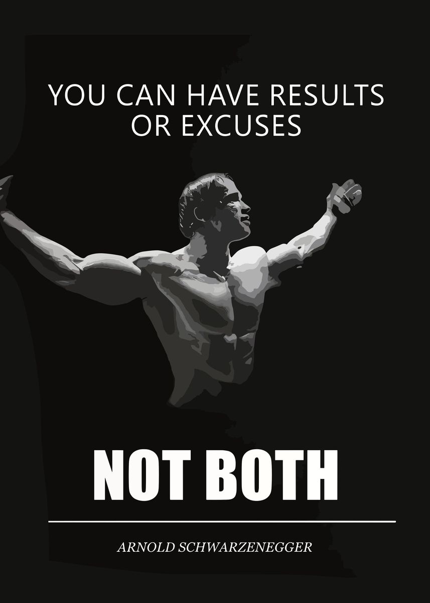 'Arnold work hard' Poster, picture, metal print, paint by Nova Official ...