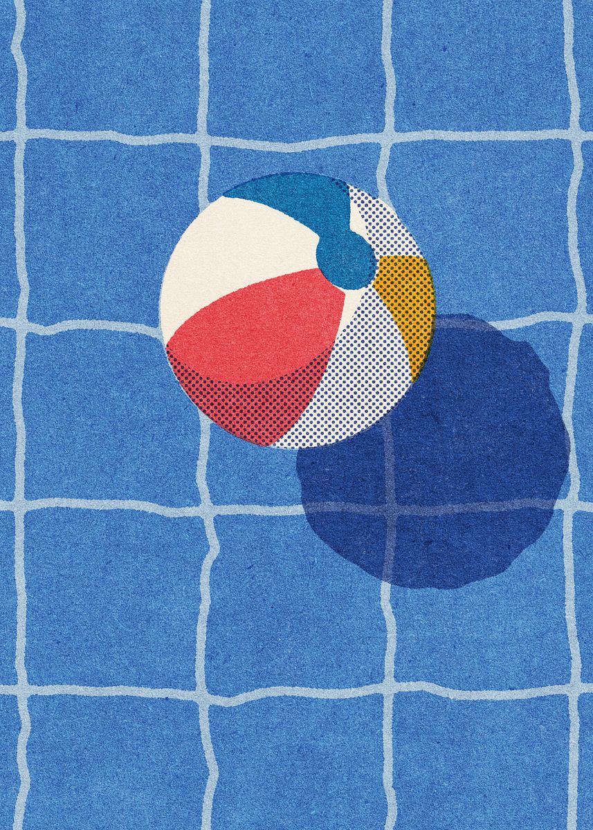 'Beach Ball I' Poster, picture, metal print, paint by Daniel Coulmann ...
