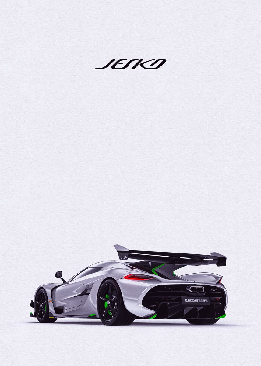 'Koenigsegg Jesko' Poster, picture, metal print, paint by Lee Rocks ...