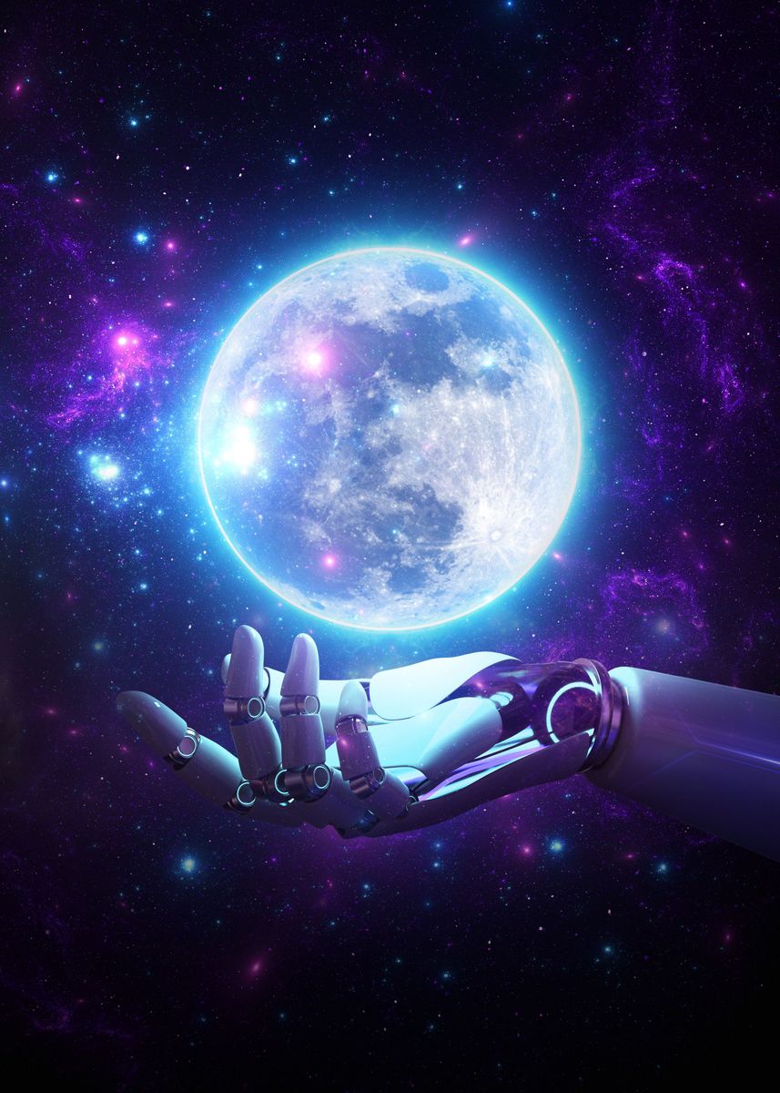 'Robot Hand' Poster, picture, metal print, paint by Dark Poster | Displate