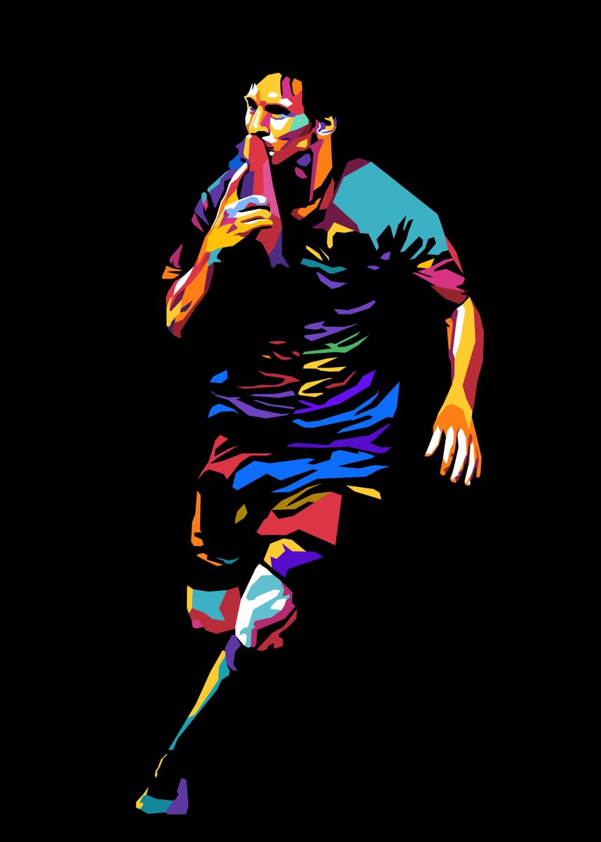 'Football Pop Art' Poster, picture, metal print, paint by Ro | Displate