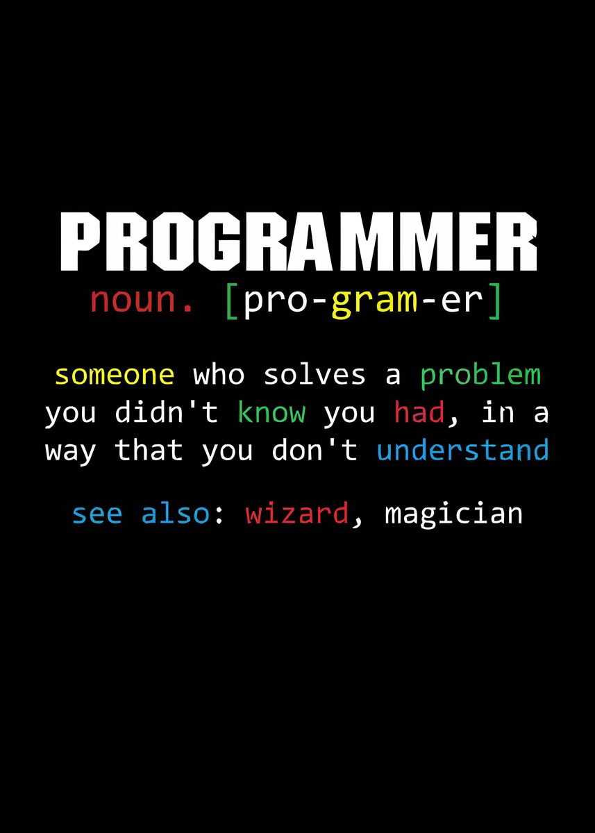 'Funny Programming' Poster, picture, metal print, paint by Bee Guts ...
