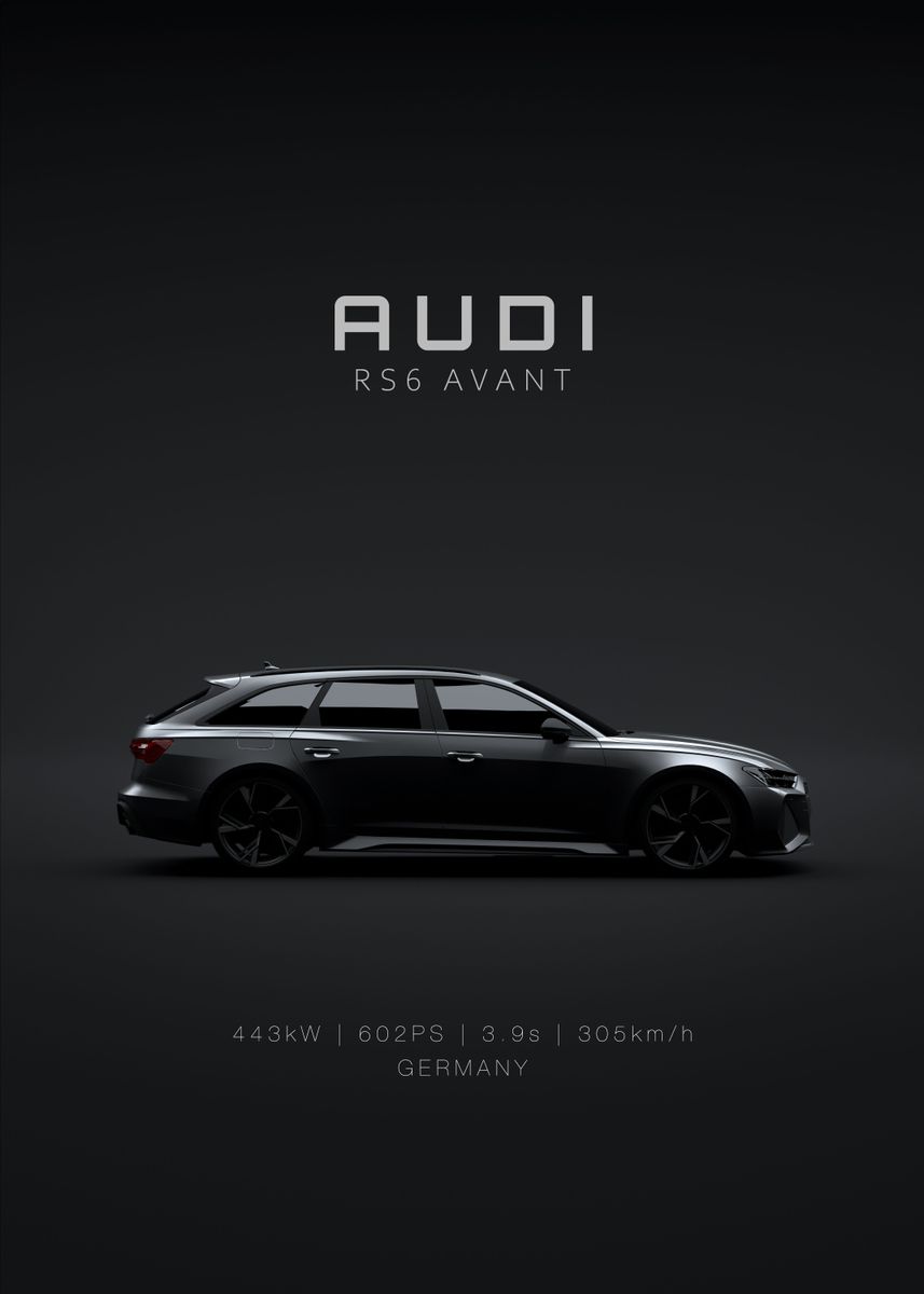 'Audi RS6 Avant 2021 ' Poster, picture, metal print, paint by 21 MXM ...