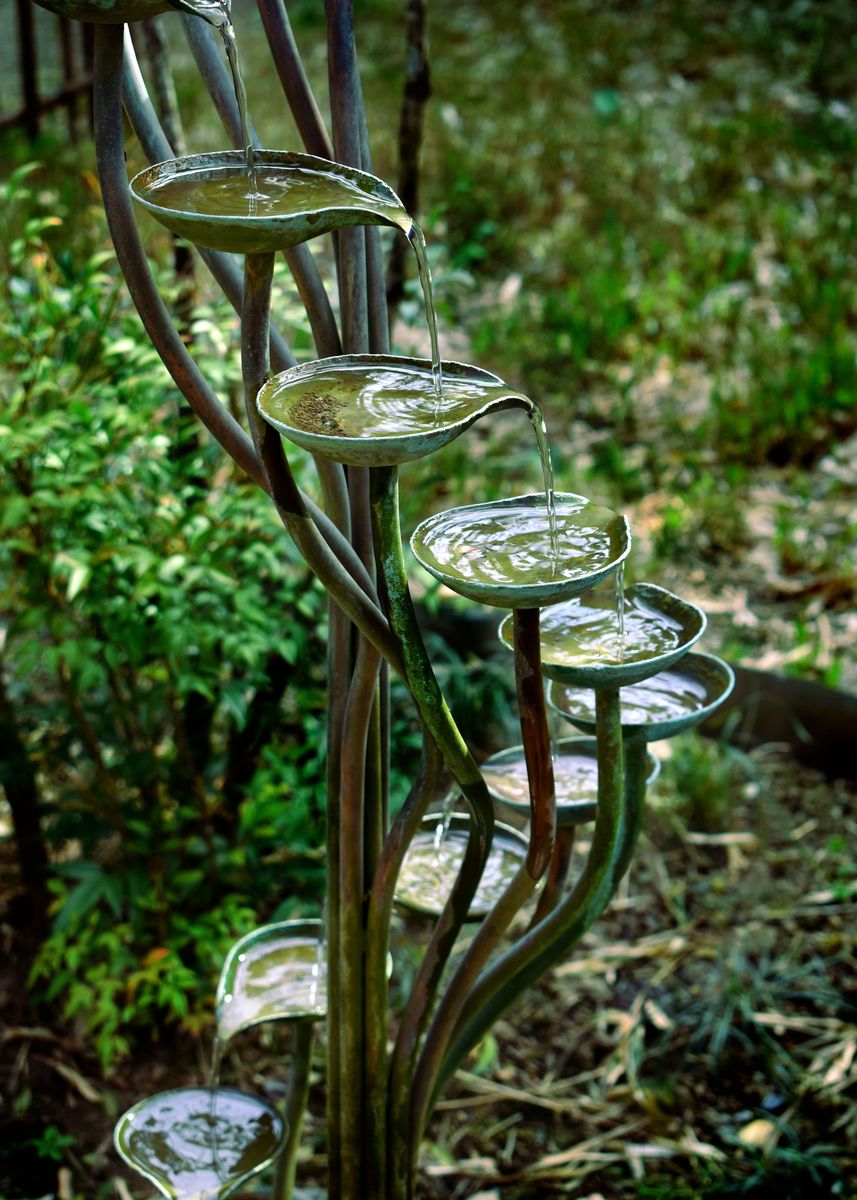 'Zen water fountain' Poster, picture, metal print, paint by So | Displate