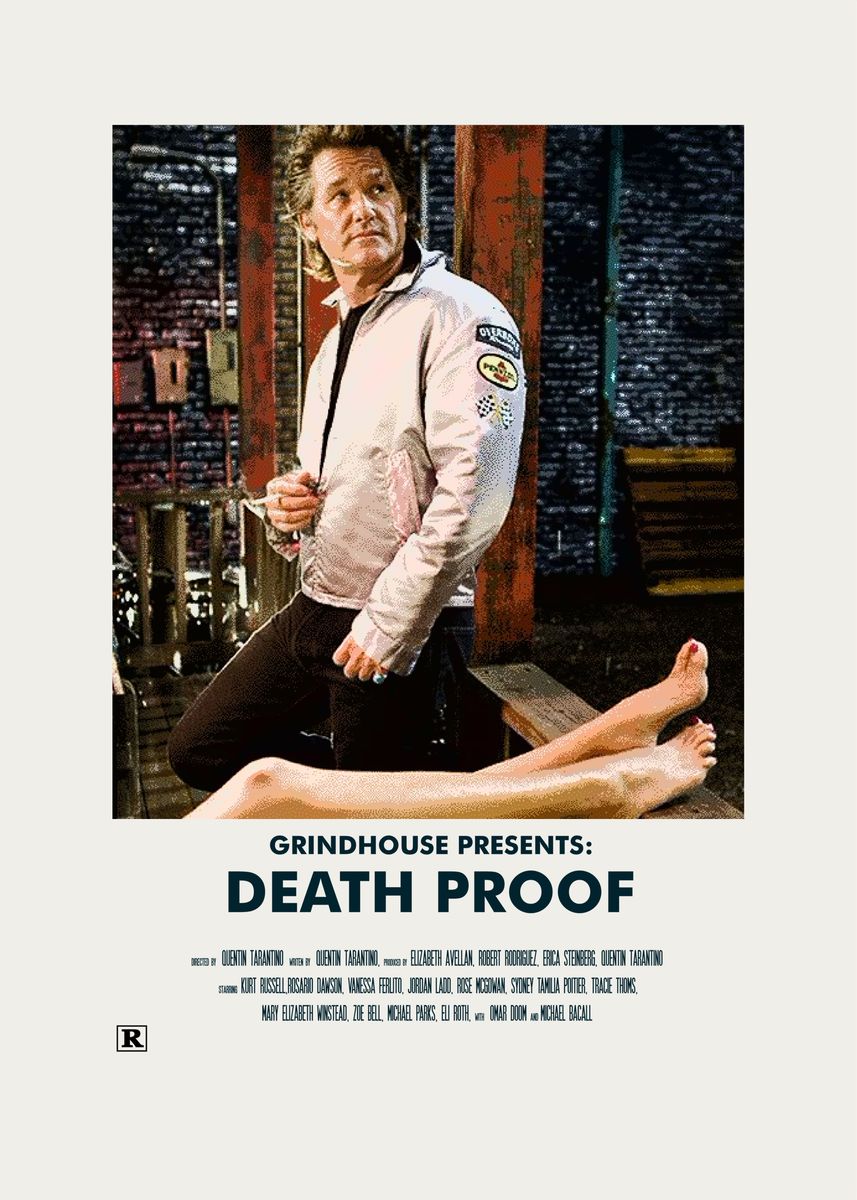 'death proof stuntman mike' Poster, picture, metal print, paint by The Artnesia Posters | Displate