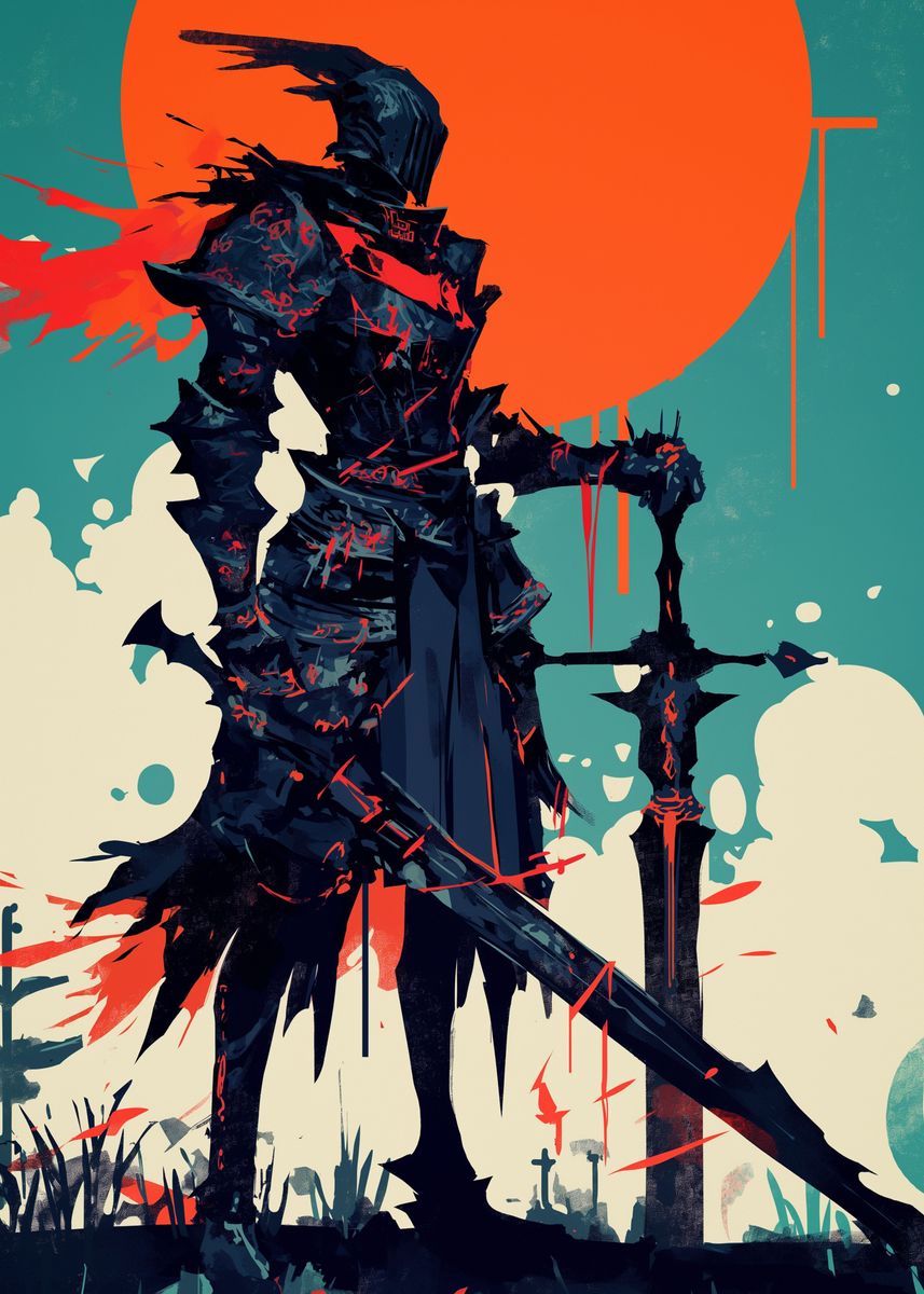 'Knight' Poster, picture, metal print, paint by Tomorrow Artz | Displate