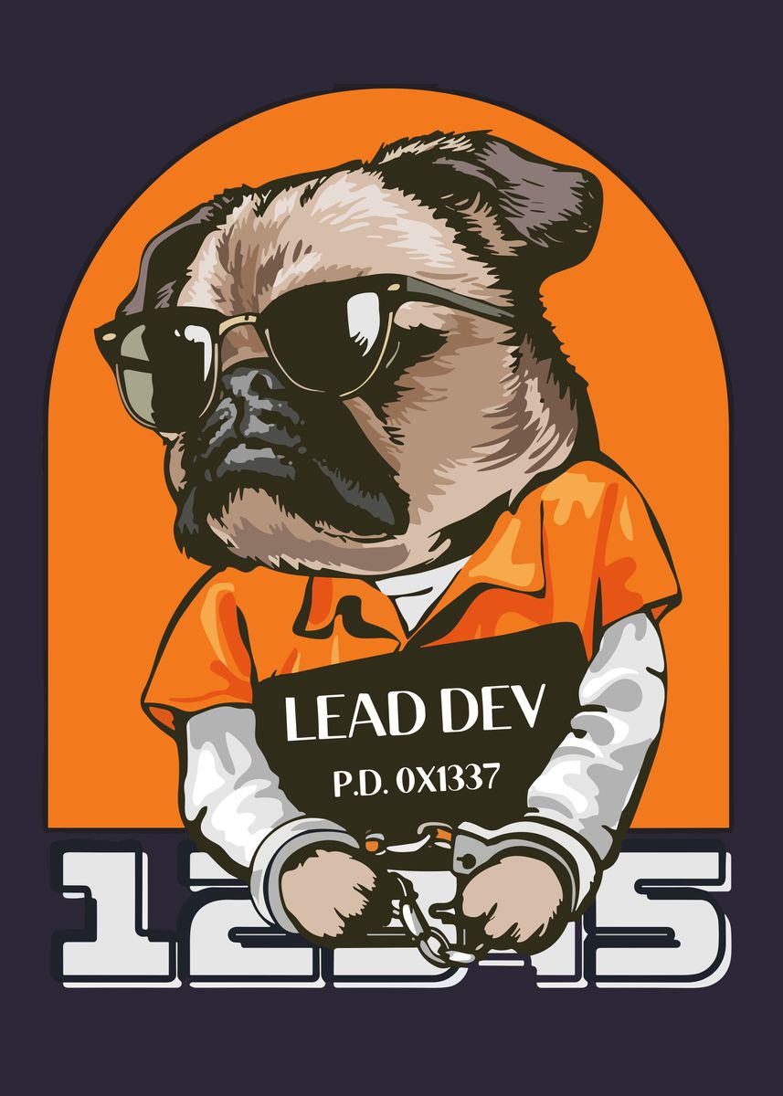 'Programmer love dog' Poster, picture, metal print, paint by Bee Guts ...