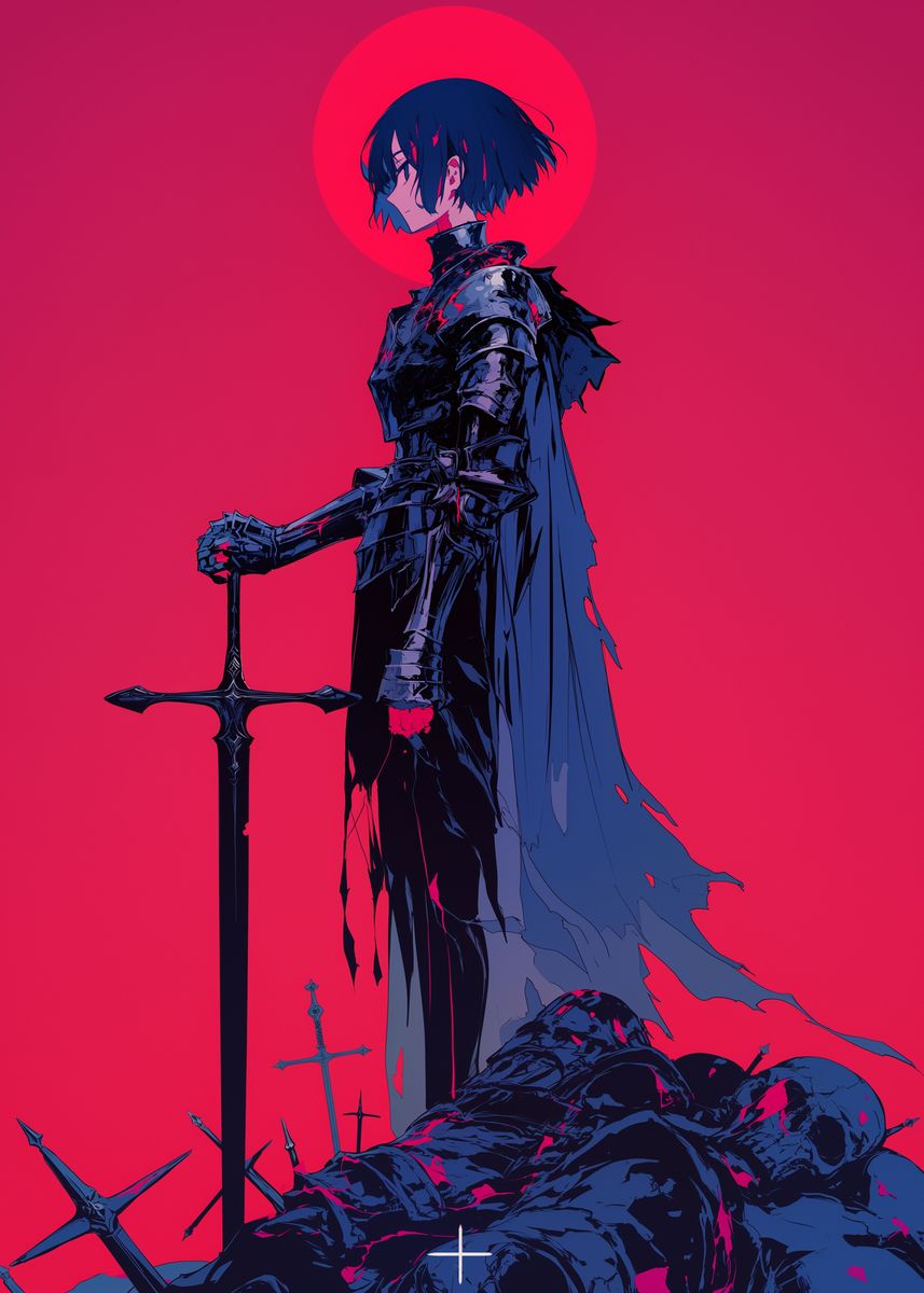 'Knight' Poster, picture, metal print, paint by Tomorrow Artz | Displate