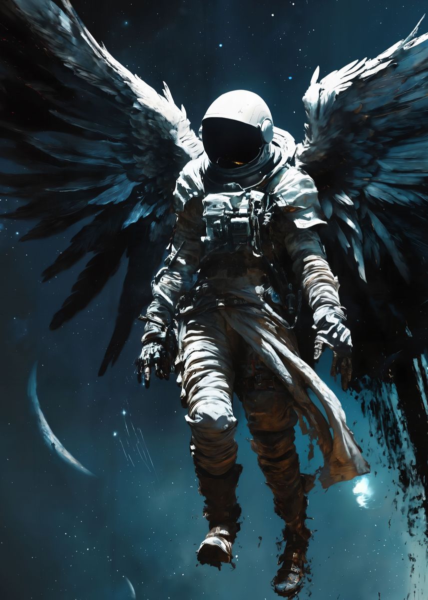 'The Cosmic Angel' Poster, picture, metal print, paint by Lukasz ...