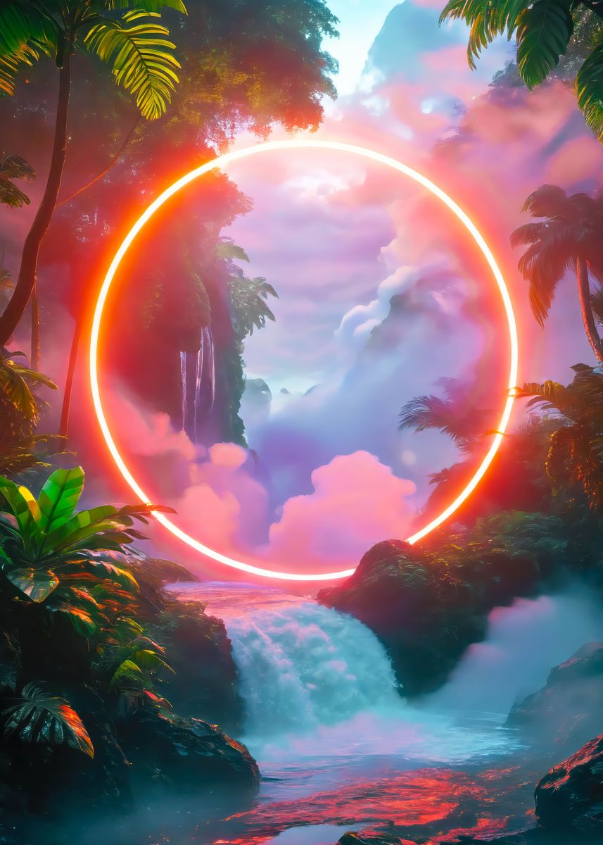 'Celestial Luminary Odyssey' Poster, picture, metal print, paint by ...