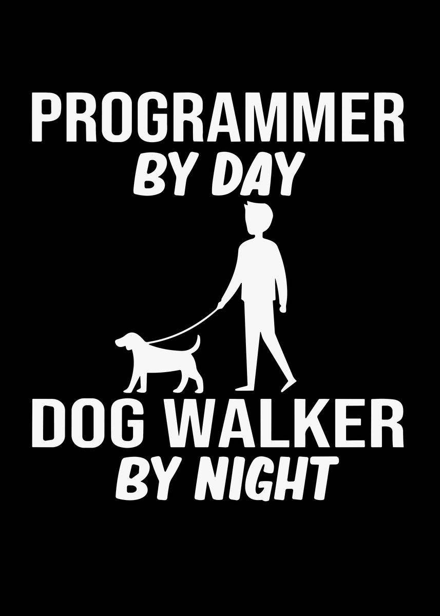 'Programmer love dog' Poster, picture, metal print, paint by Bee Guts ...