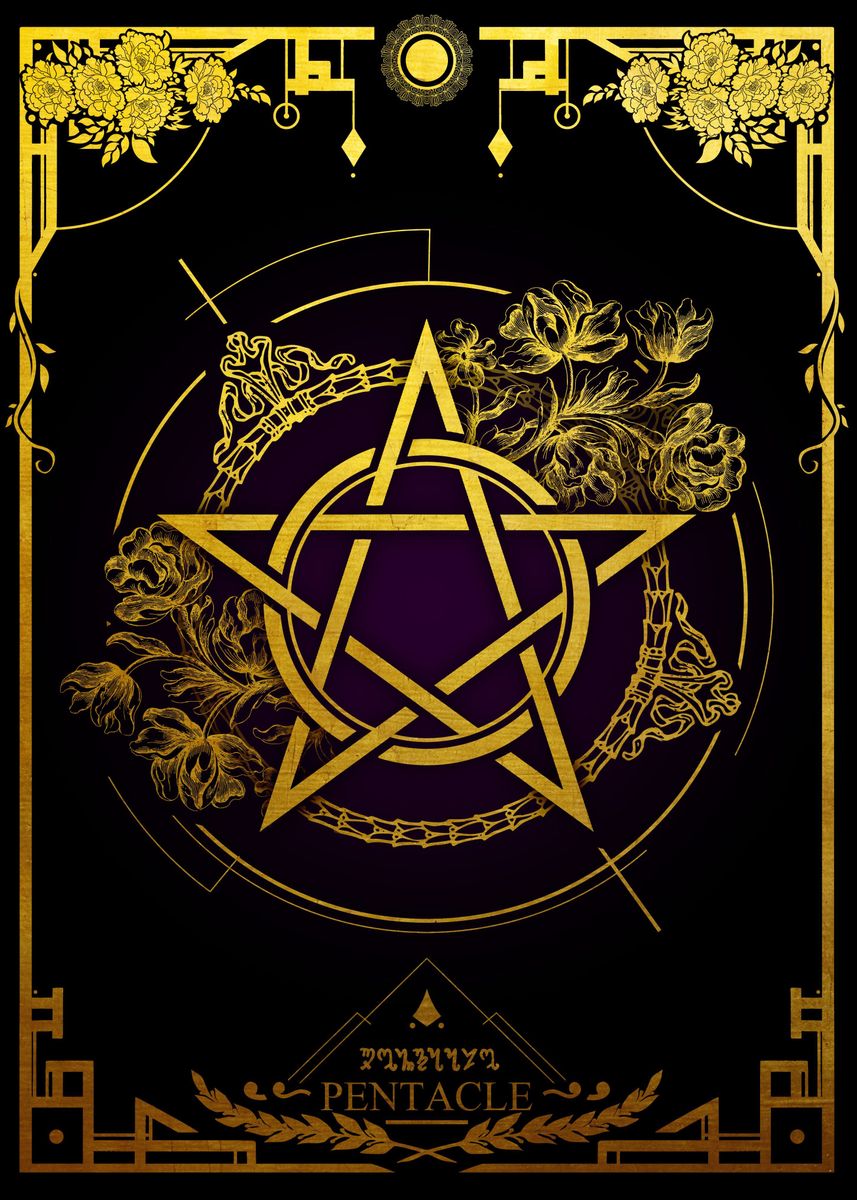 'Pentacle Wicca Symbol' Poster, picture, metal print, paint by ...