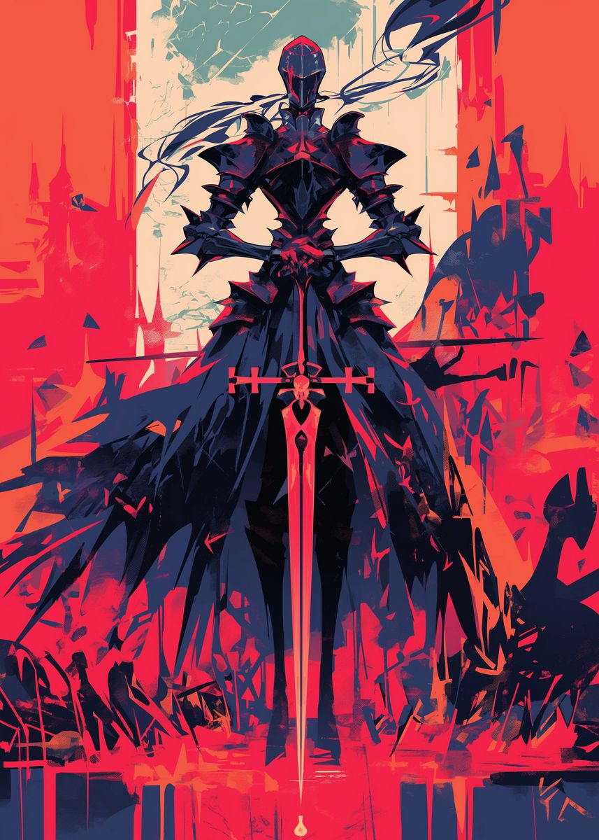 'Knight' Poster, picture, metal print, paint by Tomorrow Artz | Displate