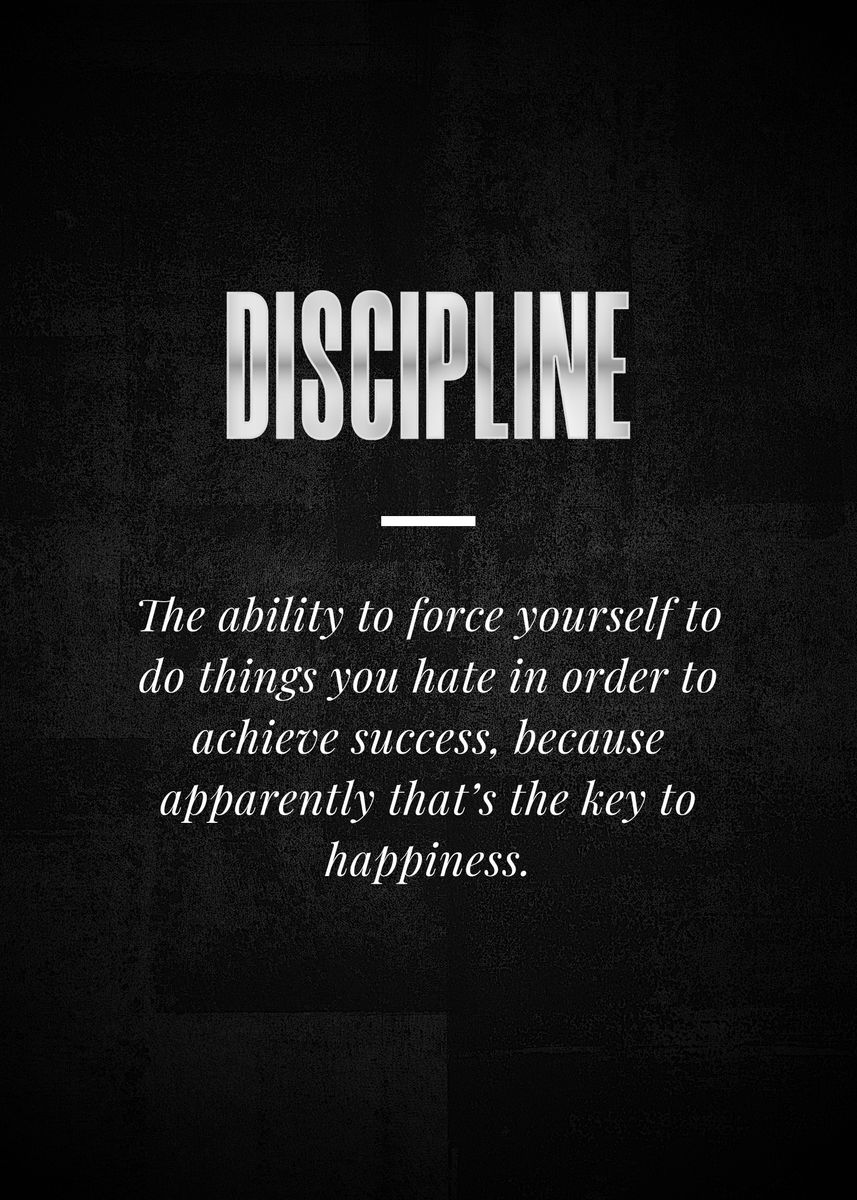 'DISCIPLINE' Poster, picture, metal print, paint by Syahrasi | Displate