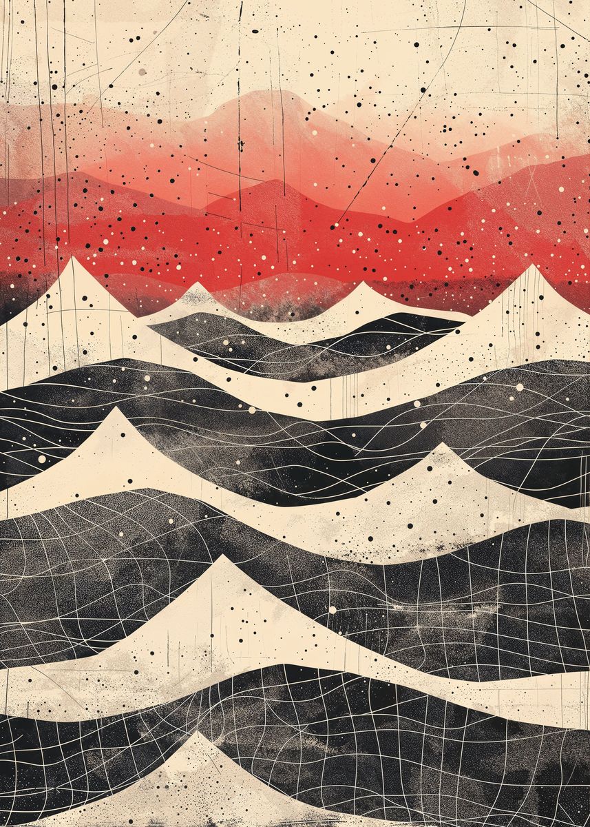 'Tidal Rhythms' Poster, picture, metal print, paint by Katsu | Displate