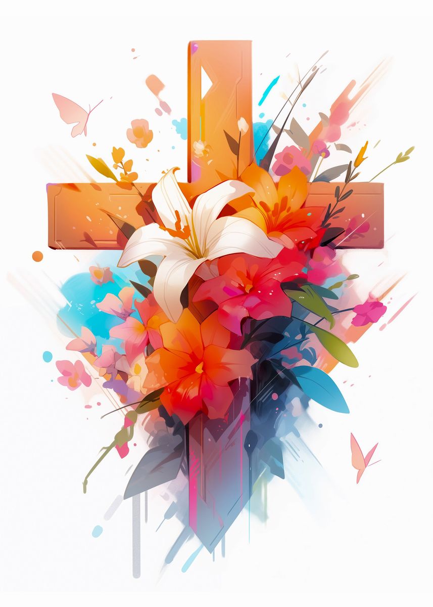 'Cross Church Jesus' Poster, picture, metal print, paint by NIZAM KHAN ...