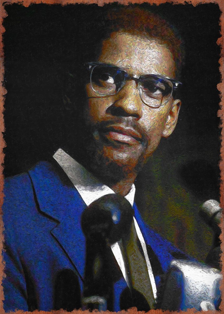 'malcolm x' Poster, picture, metal print, paint by Most Popular Cult ...