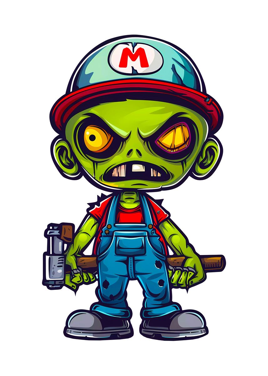 'Plumber Zombie' Poster, picture, metal print, paint by Henning Seifert ...