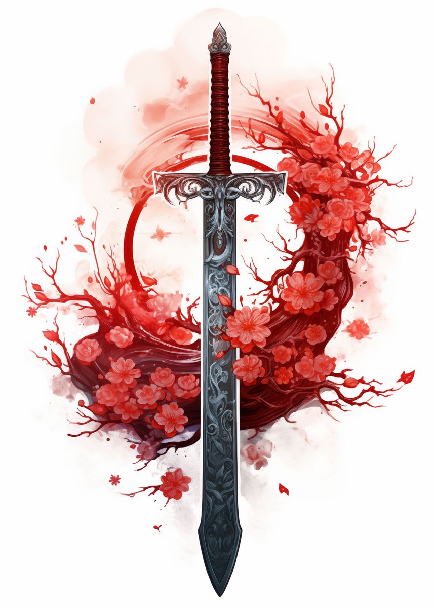 'Samurai Katana Sword' Poster, picture, metal print, paint by ELYussArt ...