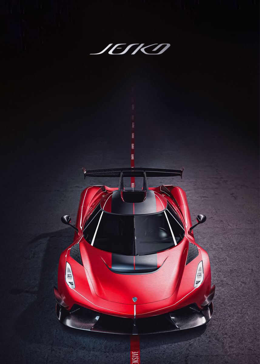 'Koenigsegg Jesko' Poster, picture, metal print, paint by Lee Rocks ...