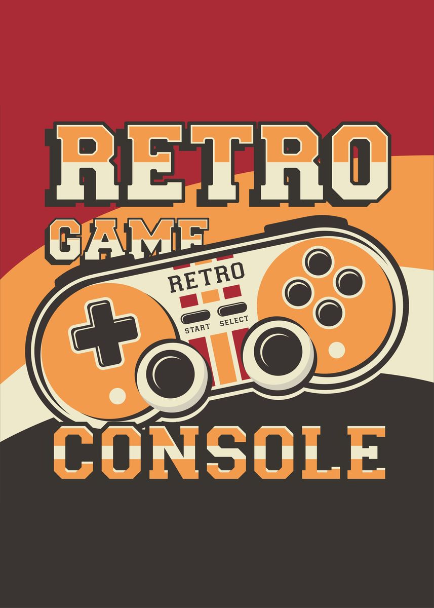 'Retro Game Console' Poster, picture, metal print, paint by Takanome ...