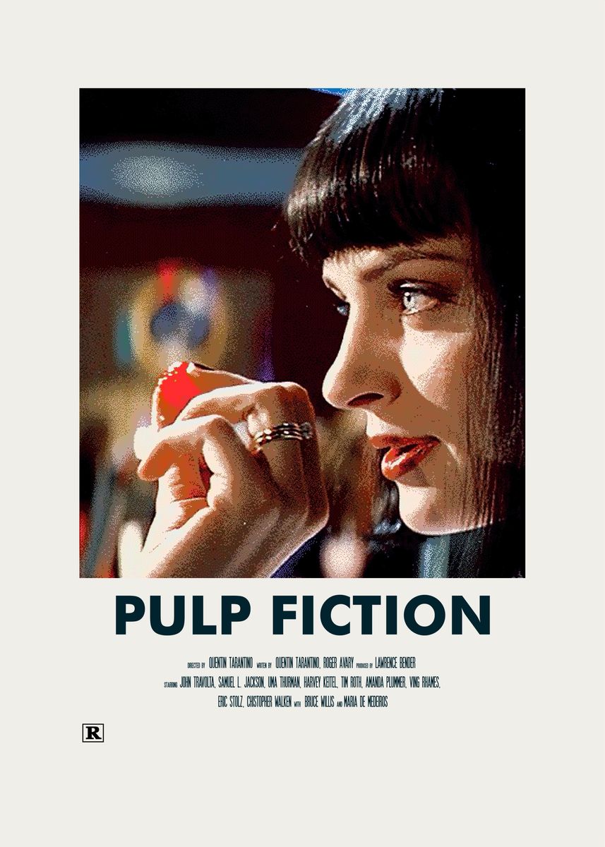 'pulp fiction mia wallace' Poster, picture, metal print, paint by The ...