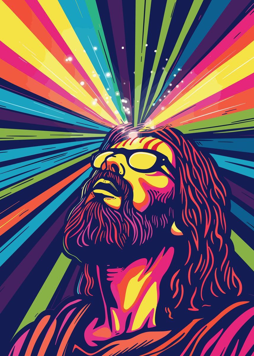 'Jesus Psychedelic Art' Poster, picture, metal print, paint by Mystikos ...