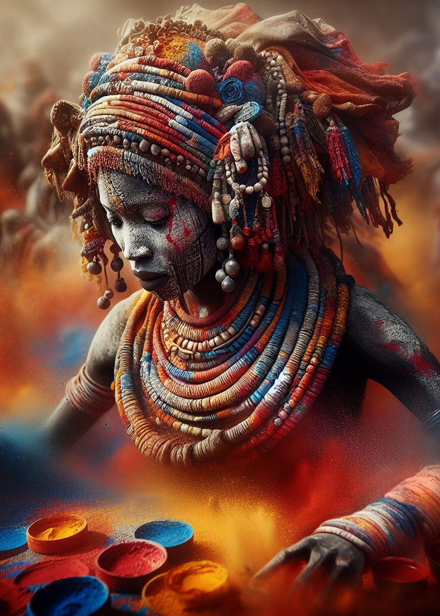 'Enchantress of Colors' Poster, picture, metal print, paint by Jean ...