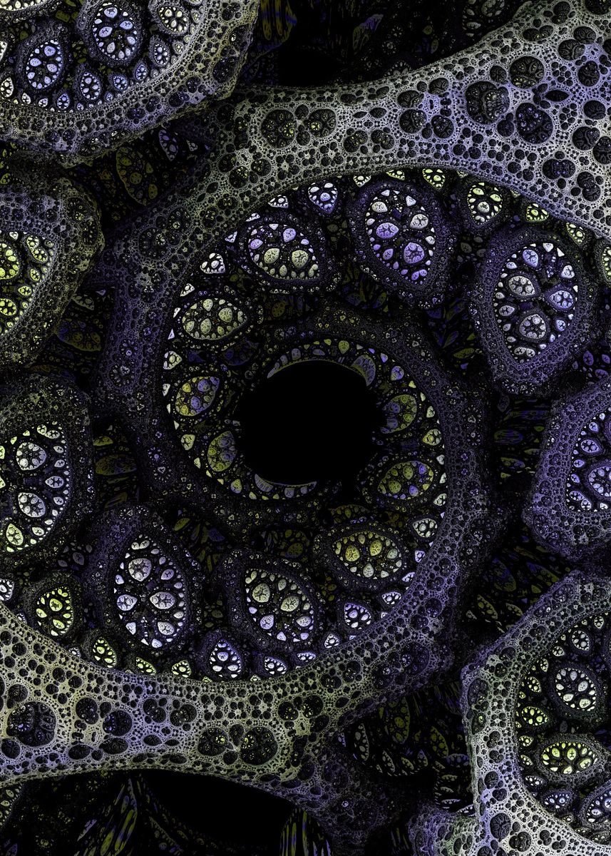 'Obsidian Depths' Poster, picture, metal print, paint by KYMYA | Displate