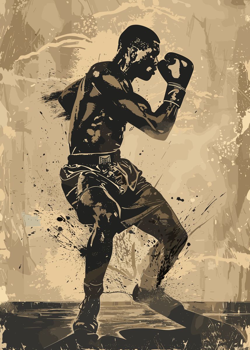 'Boxing Vintage Ring Poster' Poster, picture, metal print, paint by ...