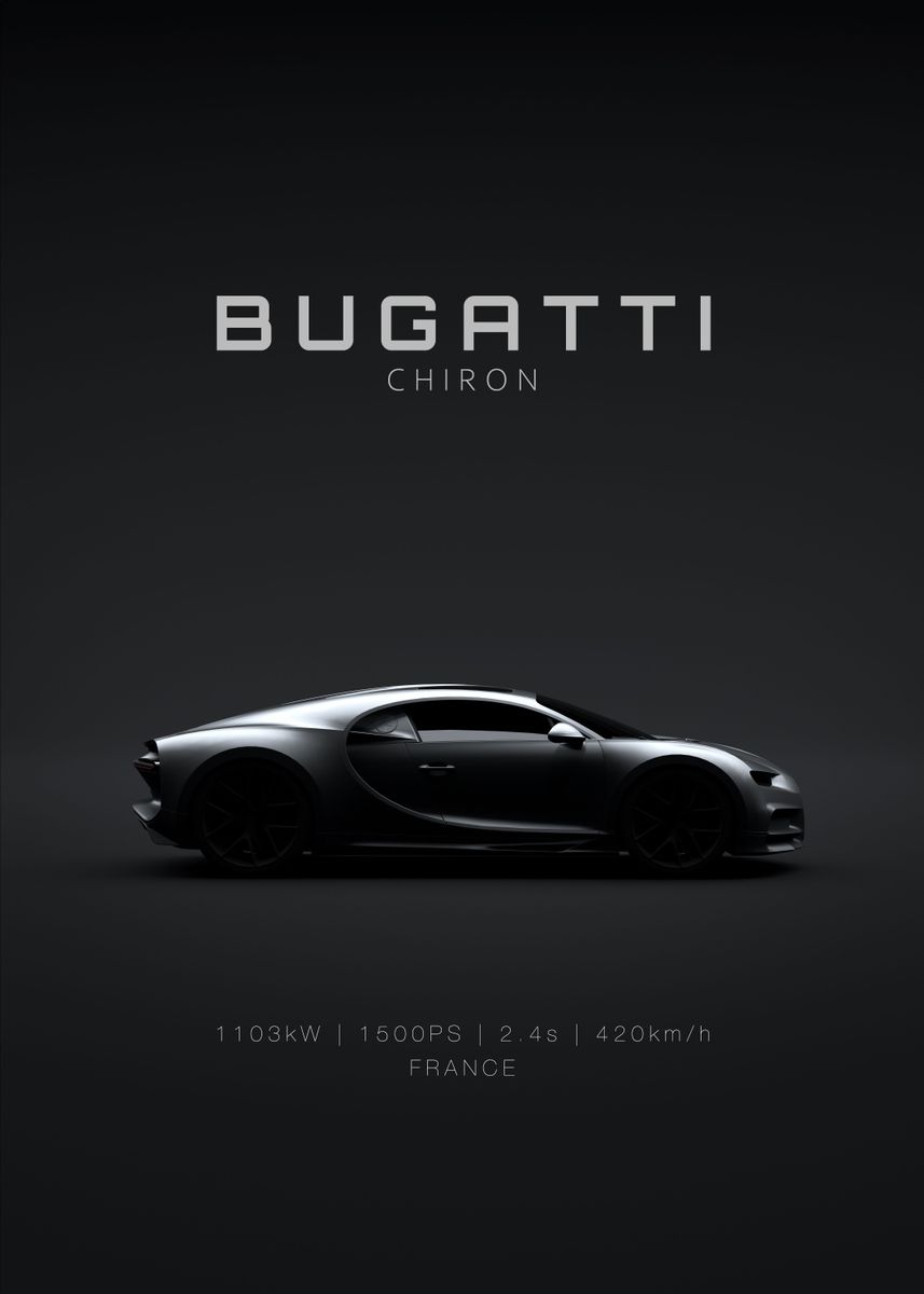 'Bugatti Chiron Sport 2019' Poster, picture, metal print, paint by 21 ...