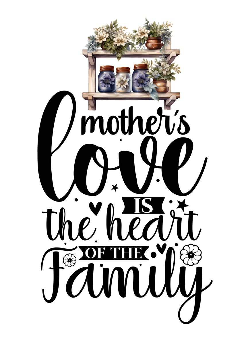 'Mothers love' Poster, picture, metal print, paint by Juliana RW | Displate