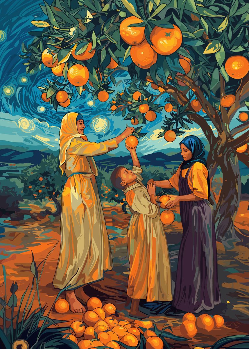'Palestinian Oranges Art' Poster, picture, metal print, paint by Omar ...