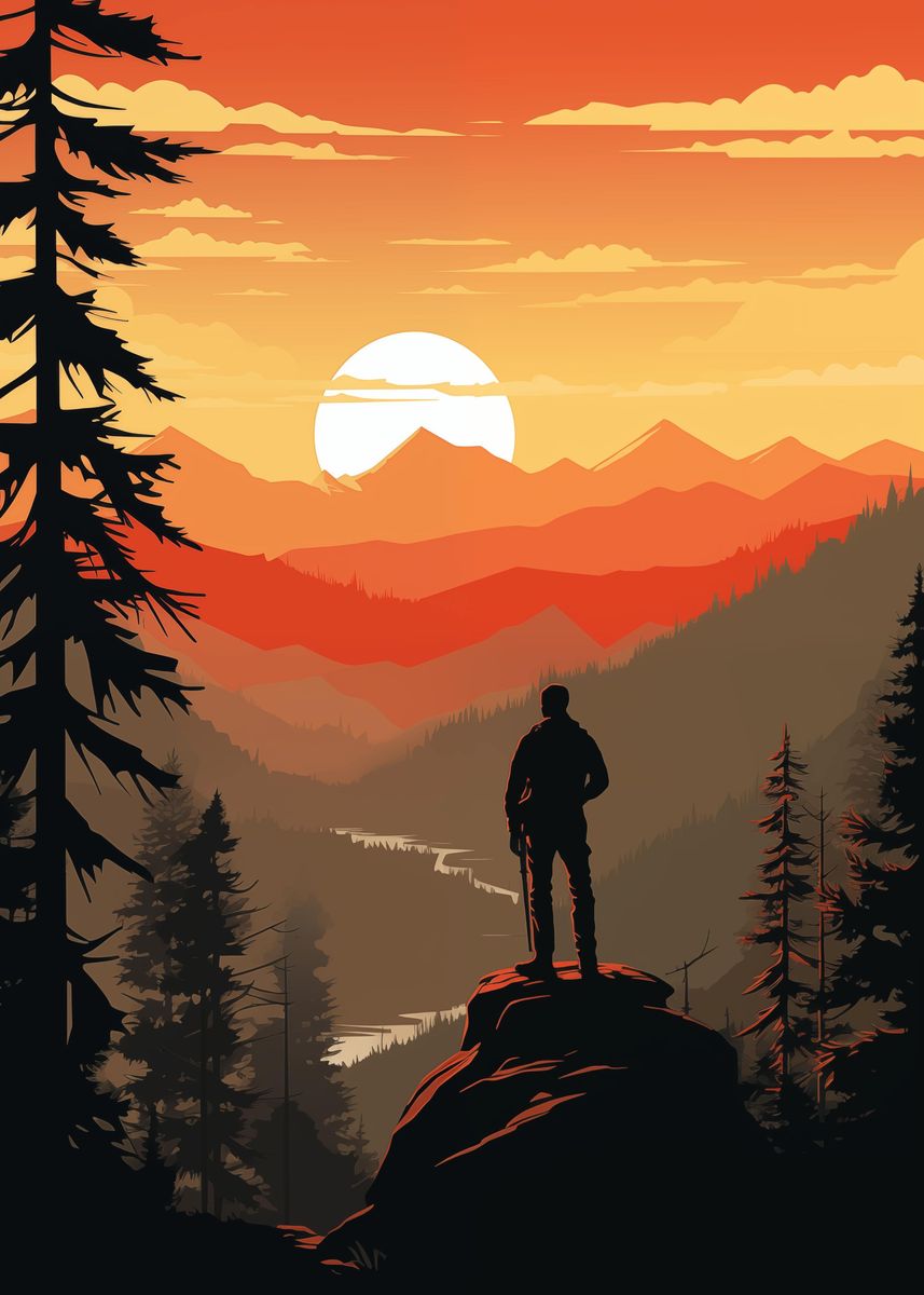 'Firewatch ' Poster, picture, metal print, paint by kiki | Displate
