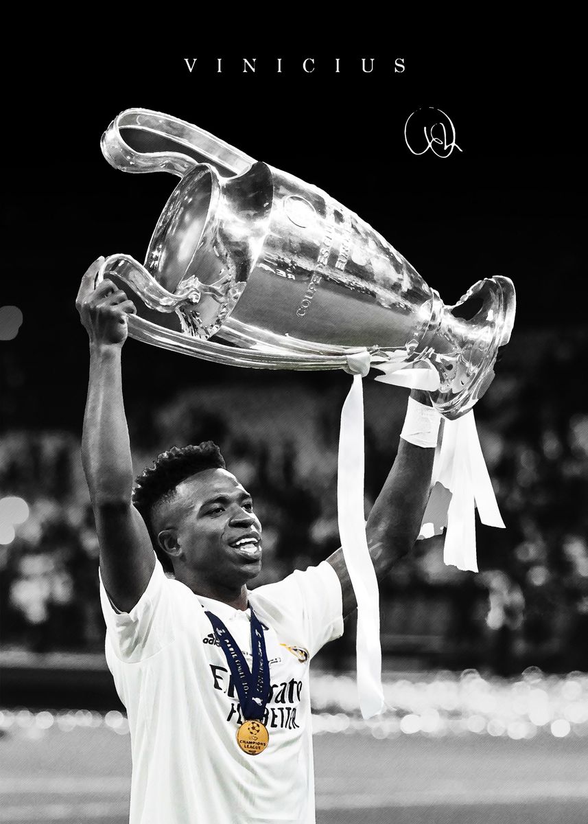 'Vinicius Football' Poster, picture, metal print, paint by kun bin ...