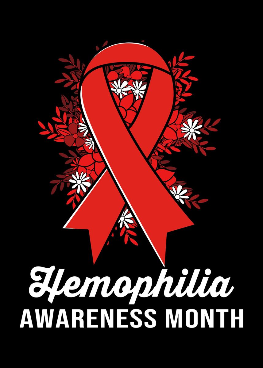 'Hemophilia Flower Ribbon' Poster, picture, metal print, paint by ...