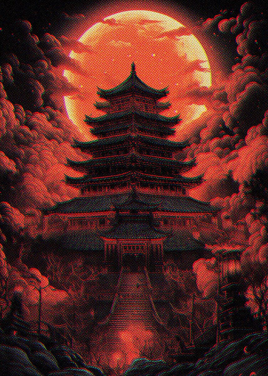 'Japan Horror Castle' Poster, picture, metal print, paint by Fanth ...