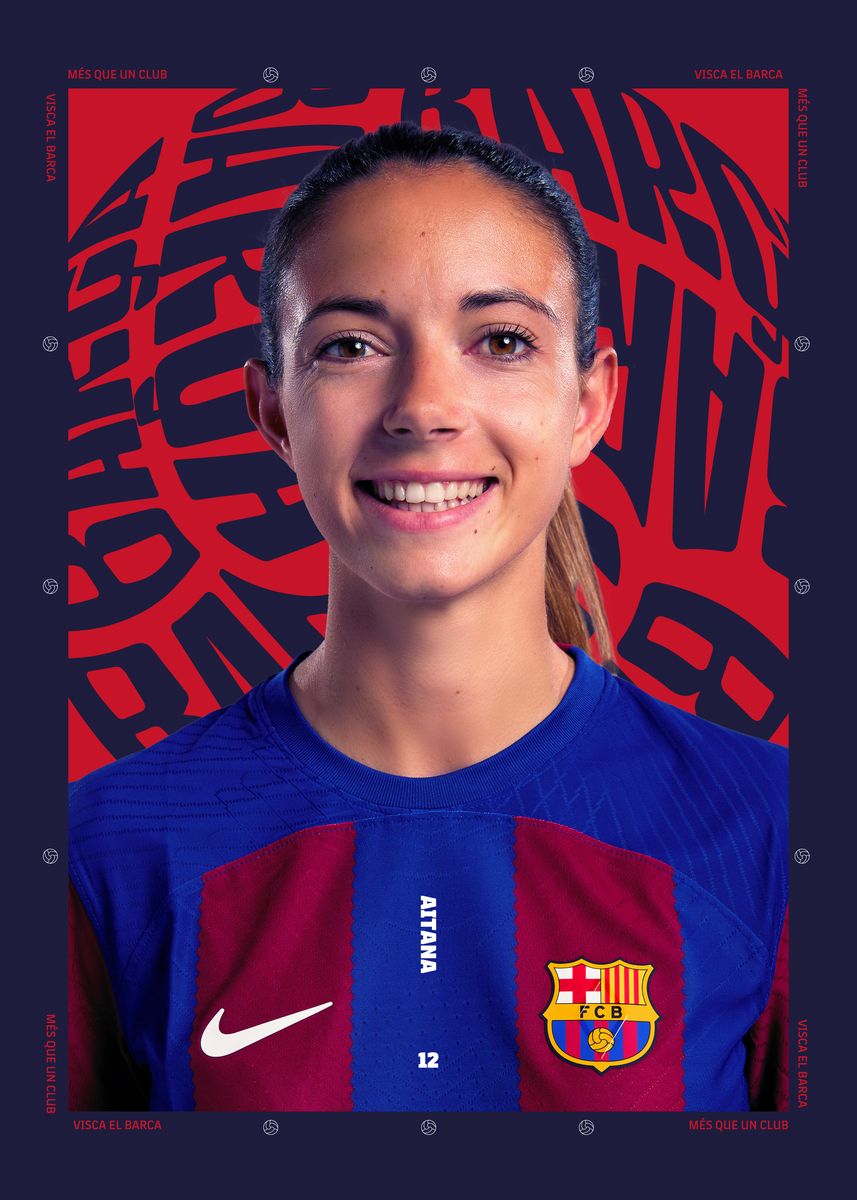 'Aitana Bonmatí' Poster, picture, metal print, paint by Barça | Displate