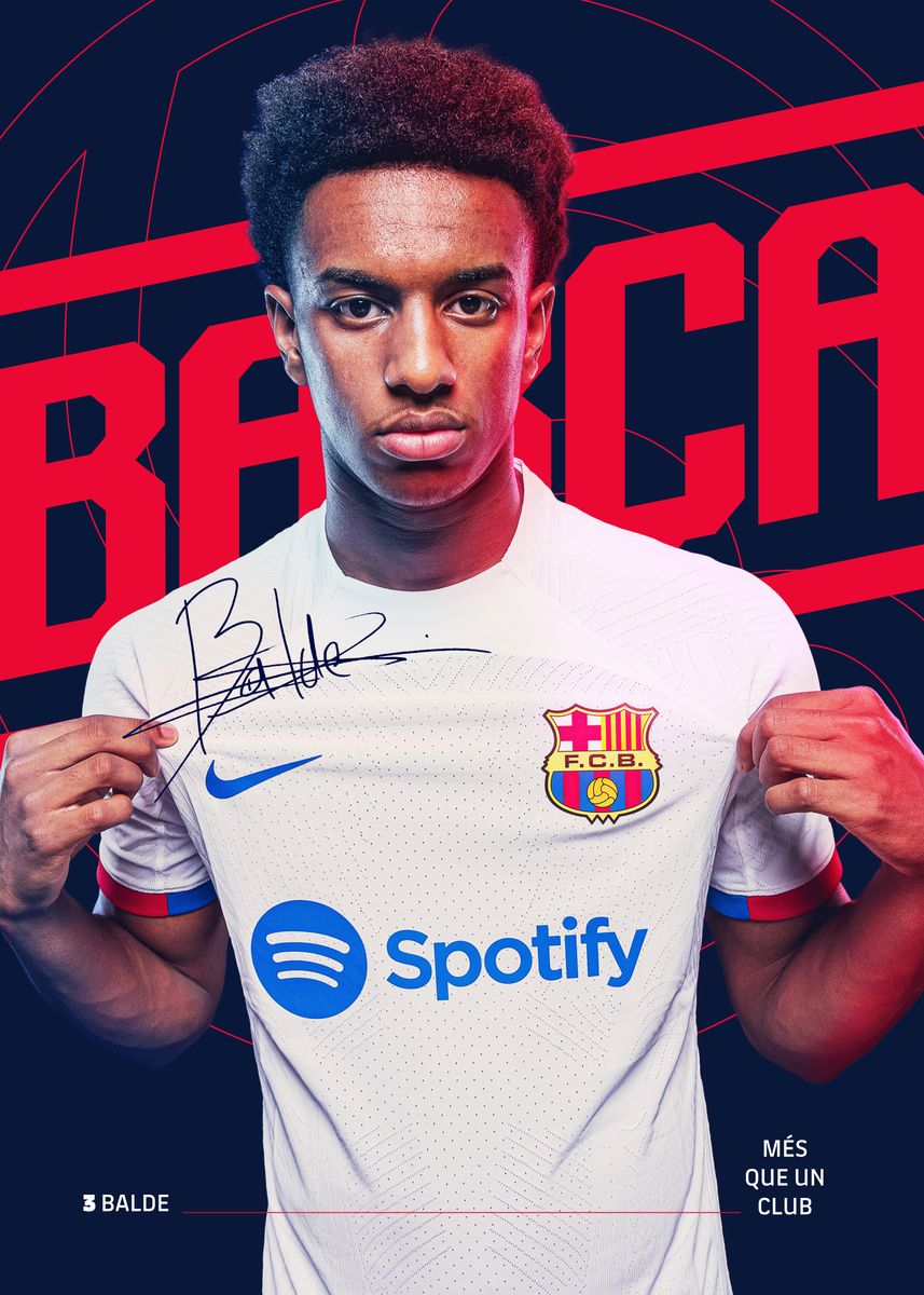 'Balde Team Away 24' Poster, picture, metal print, paint by Barça ...
