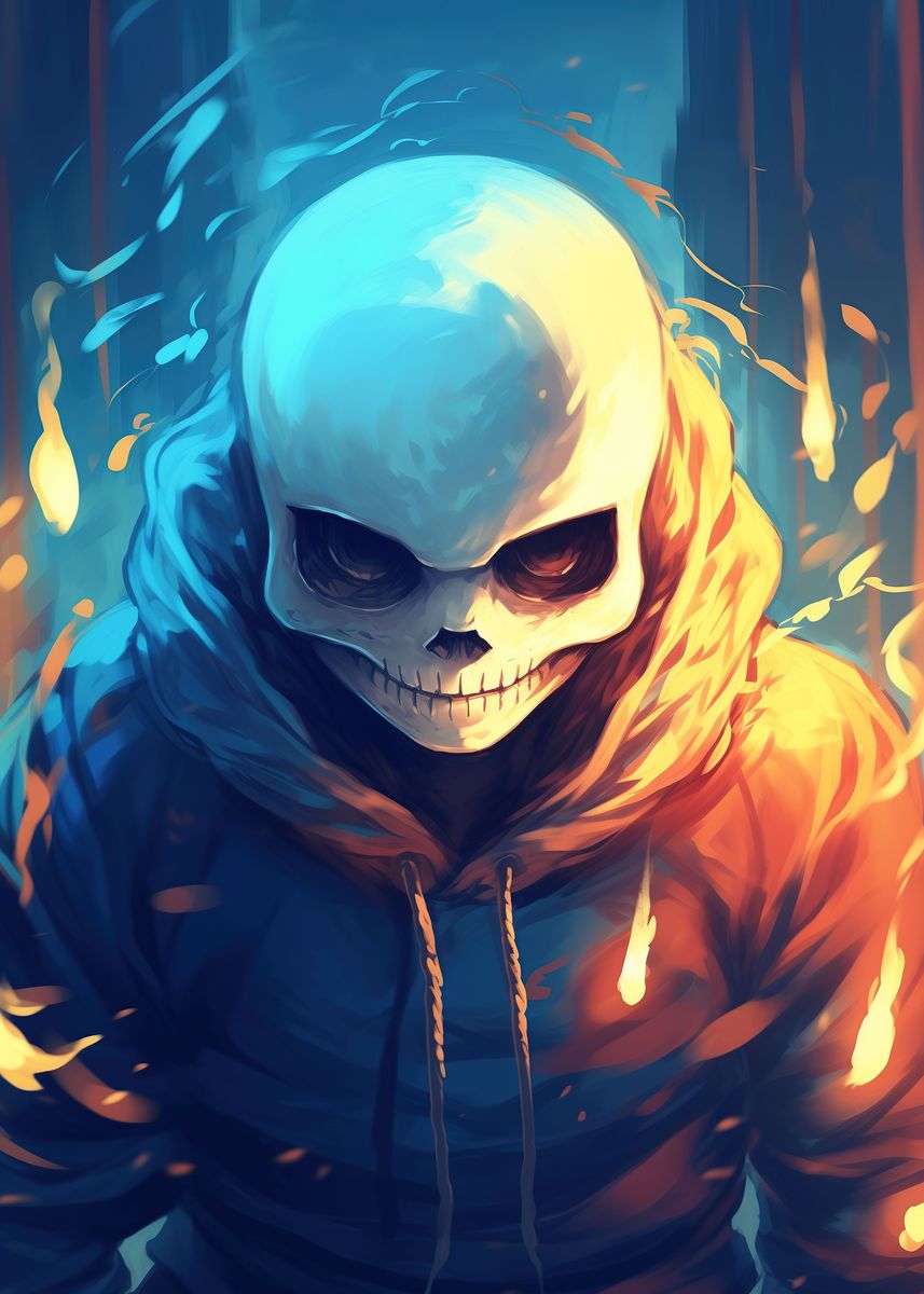 'Sans Undertale' Poster, picture, metal print, paint by Trona Baquie ...