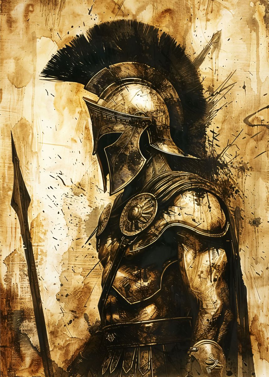 'Spartan' Poster, picture, metal print, paint by Undermountain | Displate