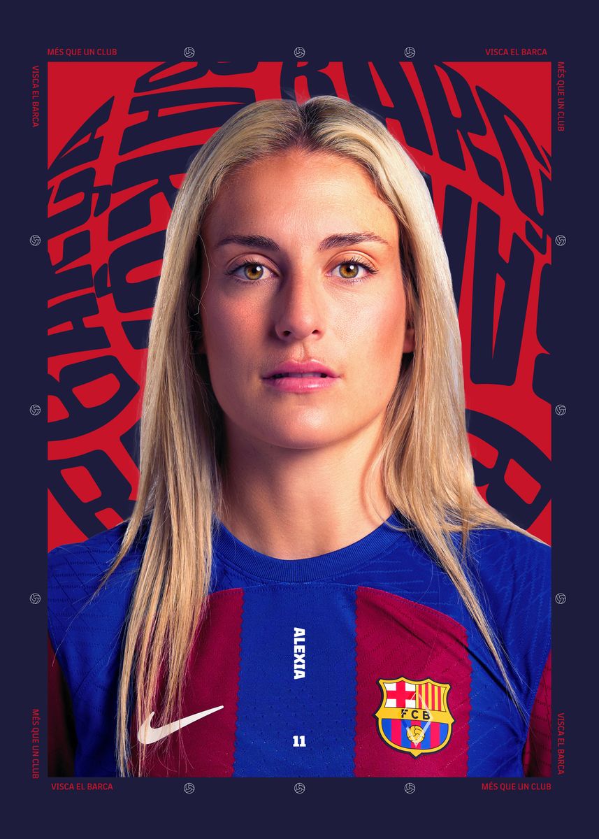 'Alexia Putellas' Poster, picture, metal print, paint by Barça | Displate