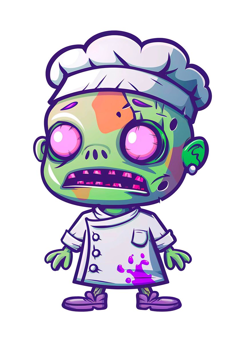 'Chef Zombie' Poster, picture, metal print, paint by Henning Seifert ...
